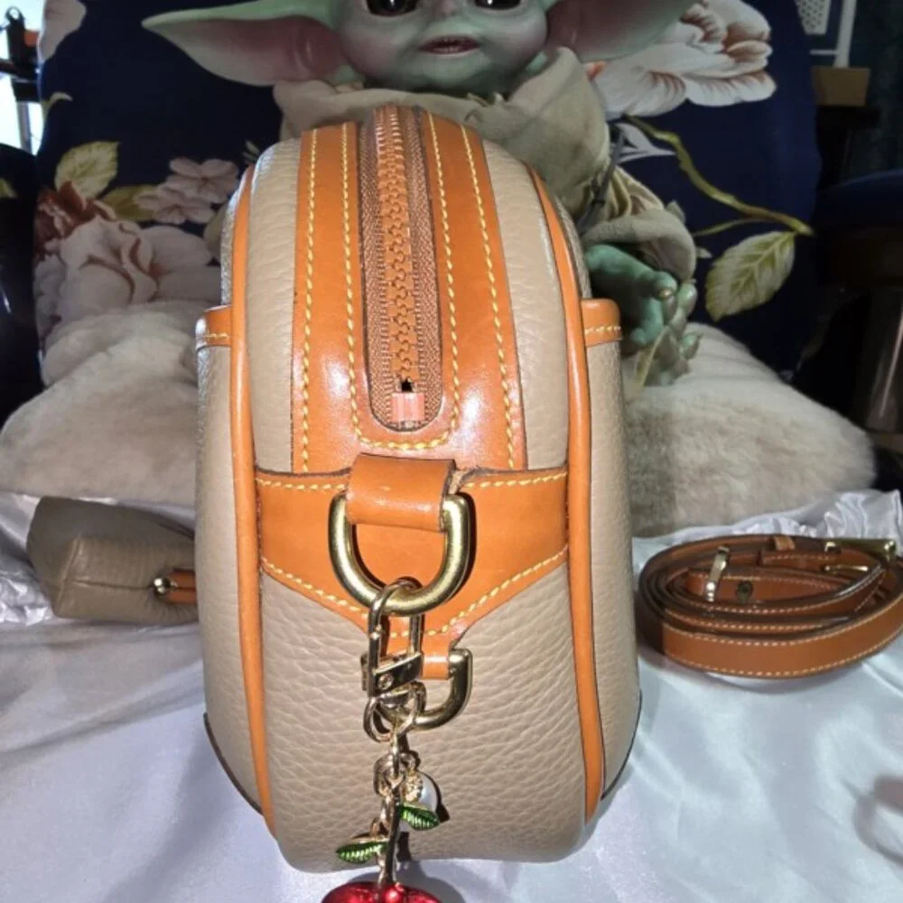 Dooney & Bourke | Bags | Vintage Dooney Awl Taupe Crossbody Ziptop ...